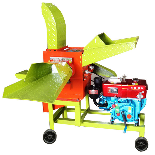 1cm 1.5cm Animal Feed Chaff Cutter Machine Grass Rice Straw Chop 3000W